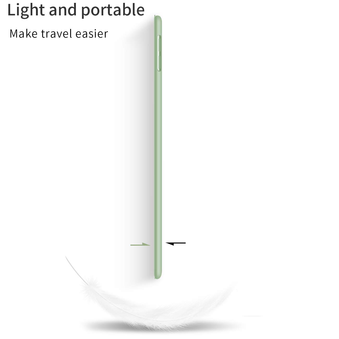 kenke Case for iPad Air 3 10.5" (3rd Gen) 2019,Light Weight Trifold Smart Case with Pencil Holder,Soft TPU Back Cover[Full Body Protective] with Auto Sleep/Wake for iPad 10.5 Inch Air 3,Green