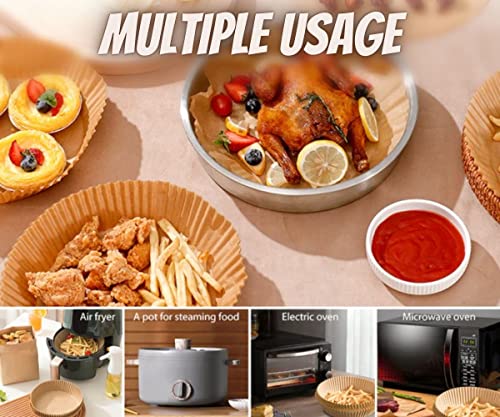 (100 pcs) Air Fryer Liners 7.9 Inches Square, Disposable Parchment Paper Liners| Compatible with Cosori, Chefman, Ninja, etc.| Easy Cleanup| AirFryer Liner Baskets| Essential Air Fryer Accessories