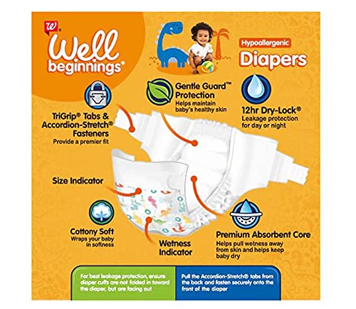 Well Beginnings Premium Diapers, Size 4 (28 Ct)1.0set