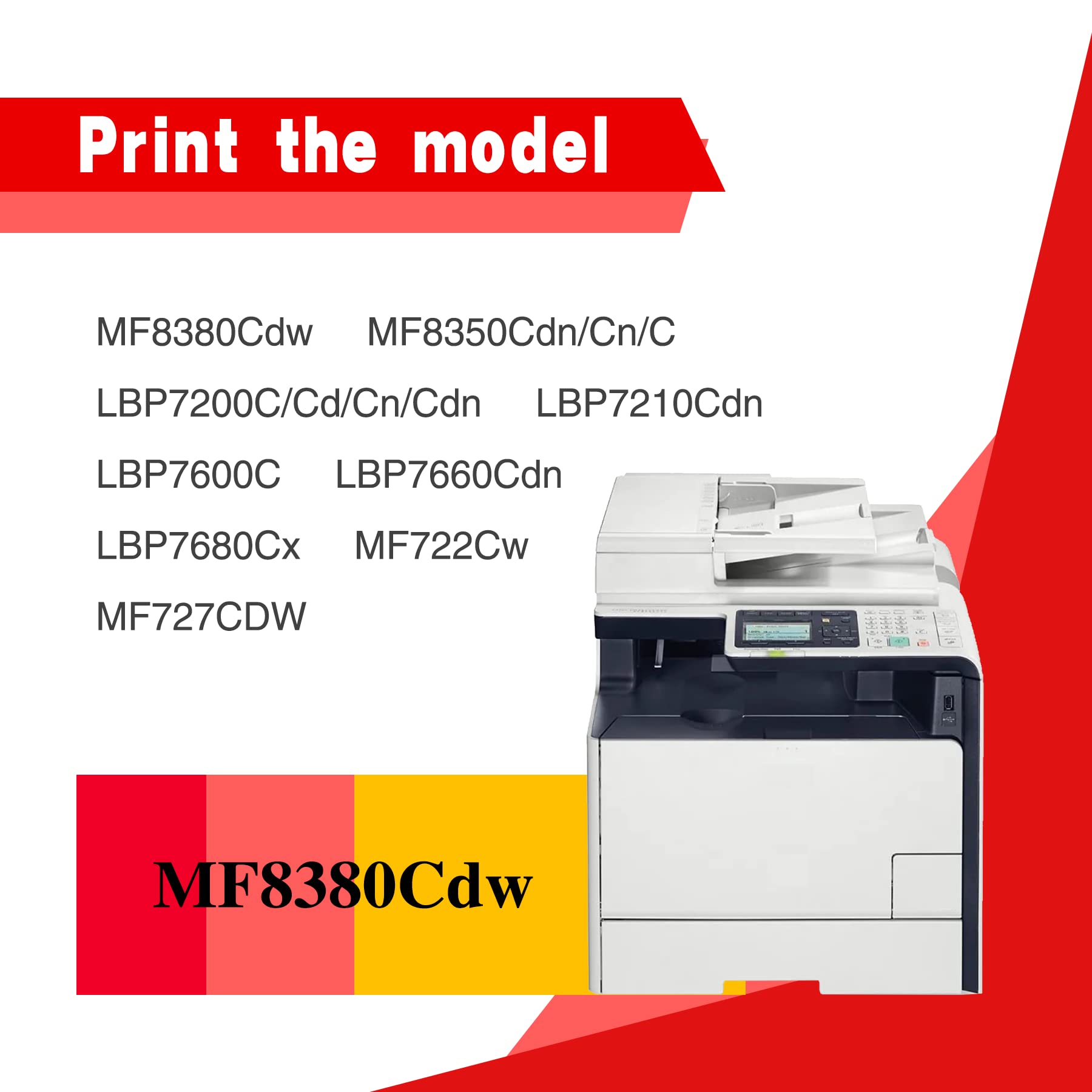 (1C+1Y+1M+2BK) Cartridge 118 Toner Cartridge Replacement for Canon 118 MF8380Cdw MF8350Cdn/Cn/C LBP7200C/Cd/Cn/Cdn LBP7210Cdn LBP7600C LBP7660Cdn Printer Toner.