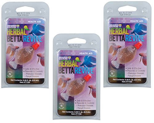 (3 Pack) Hikari Aquarium Solutions Herbal Betta Revive .08 Ounce Each