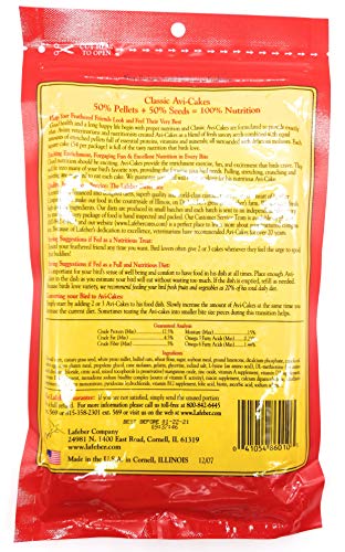 (3 Pack) Lafeber's Original Flavor Avi-Cakes for Parakeets, Cockatiels & Conures