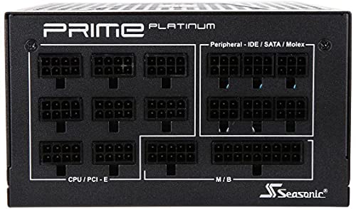 Seasonic Prime Ultra Platinum 1300W (80+Platinum, ATX 12V) Power Supply for Computer/Gaming PC's, 6X PCIe, Cable Management