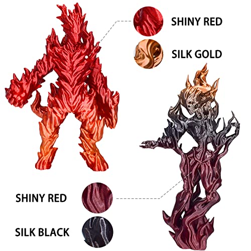 (2 Items) 4 Pack 200g Silk Shiny PLA Filament & 1kg Shiny Rainbow PLA Filament 1.75mm +/- 0.02mm, 3D Printing Filament, 3D Printer Filament