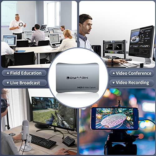Loya Ark Audio Video Capture Cards 1080p 60fps, 4k HD Capture Card Nintendo Switcher, USB 3.0 Game Capture Card for Live Streaming Video Conferencing Teaching 3ds PS4 PS5 PC Xbox One Camera OBS