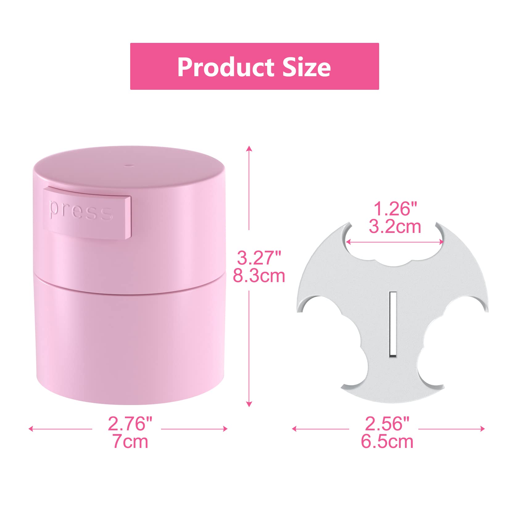 Buqikma Eyelash Glue Storage Container, Pink Sealing Extension Eyelash Glue Jar Storage Tank with Bottom Sealed Adhesive Stand Activated Storage for Eyelash Extension (Pink)