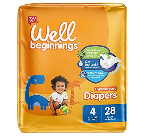 Well Beginnings Premium Diapers, Size 4 (28 Ct)1.0set