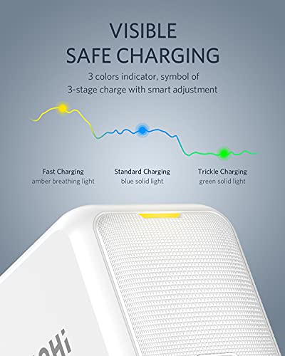 AOHI 65W PD USB C Charger, GaN+ Magcube Fast Wall Charger Power Adapter for iPhone 15/Plus/Pro/Pro Max,iPhone 14/Plus/Pro/12 Serise, Notebook MacBook Pro/Air, Galaxy S22/S21, White