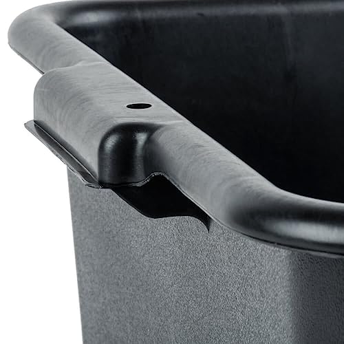(6-Pack) 20" x 15" x 7" NSF Black Restaurant Bar Plastic Bus Tub, Dish Bus Box