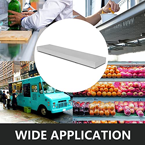 4FT Stainless Steel Shelf Folding Concession Shelf Frame Aluminum Alloy Surface Board for Food Serving Window Restaurants Commercial Home(44" L x 12" W)
