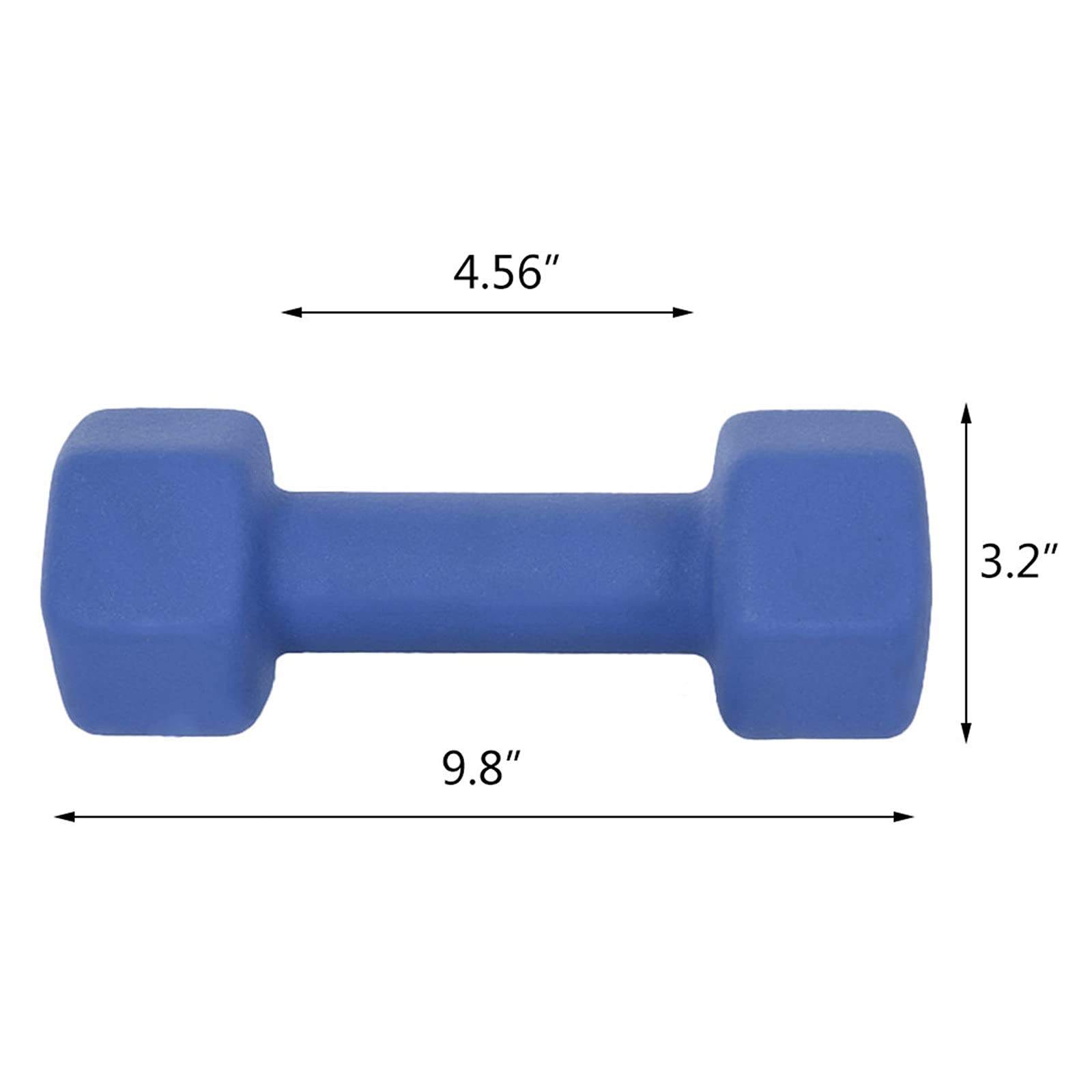 "NA" Dumbbell Sets Neoprene Coated Hand Weights Set,6/8/10/12/15 Pound Barbell (10 Pound)