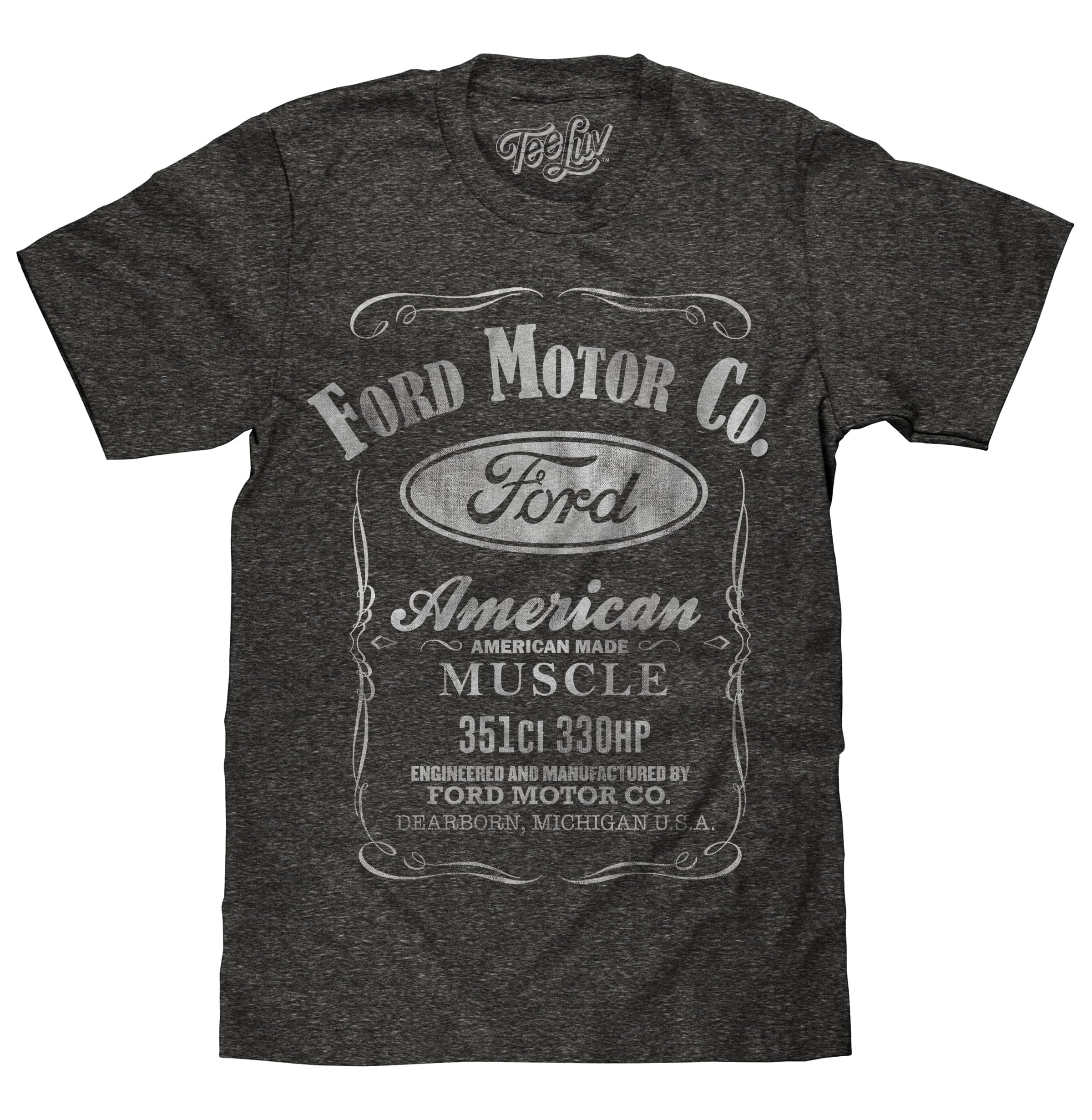 "Ford Motor Co. American Made Muscle" T-Shirt Soft Touch Fabric-x-large Onyx