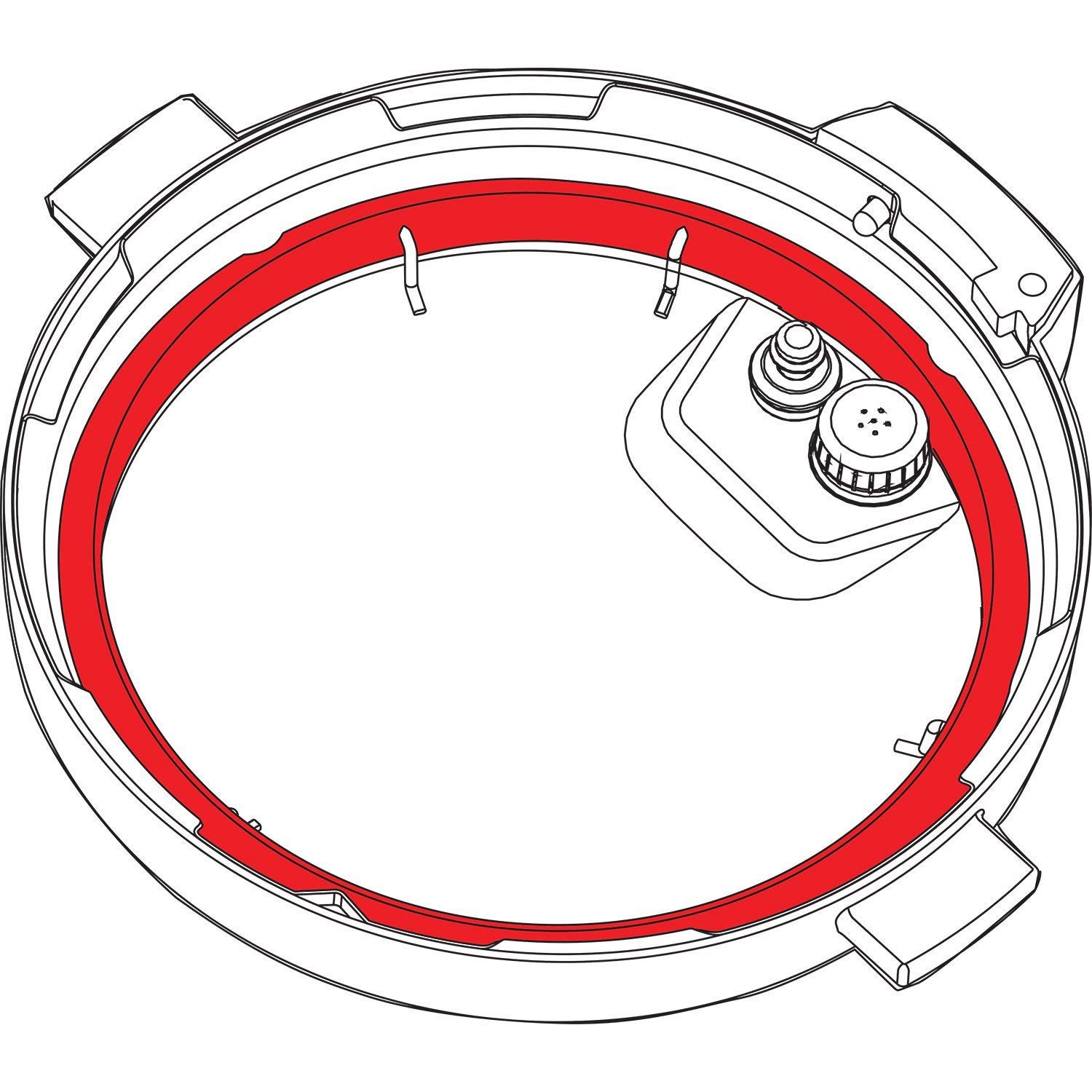 "GJS Gourmet sealing ring or gasket compatible with MIDEA 5 or 6 liter/quart pressure cooker". This ring is not created or sold by Midea.