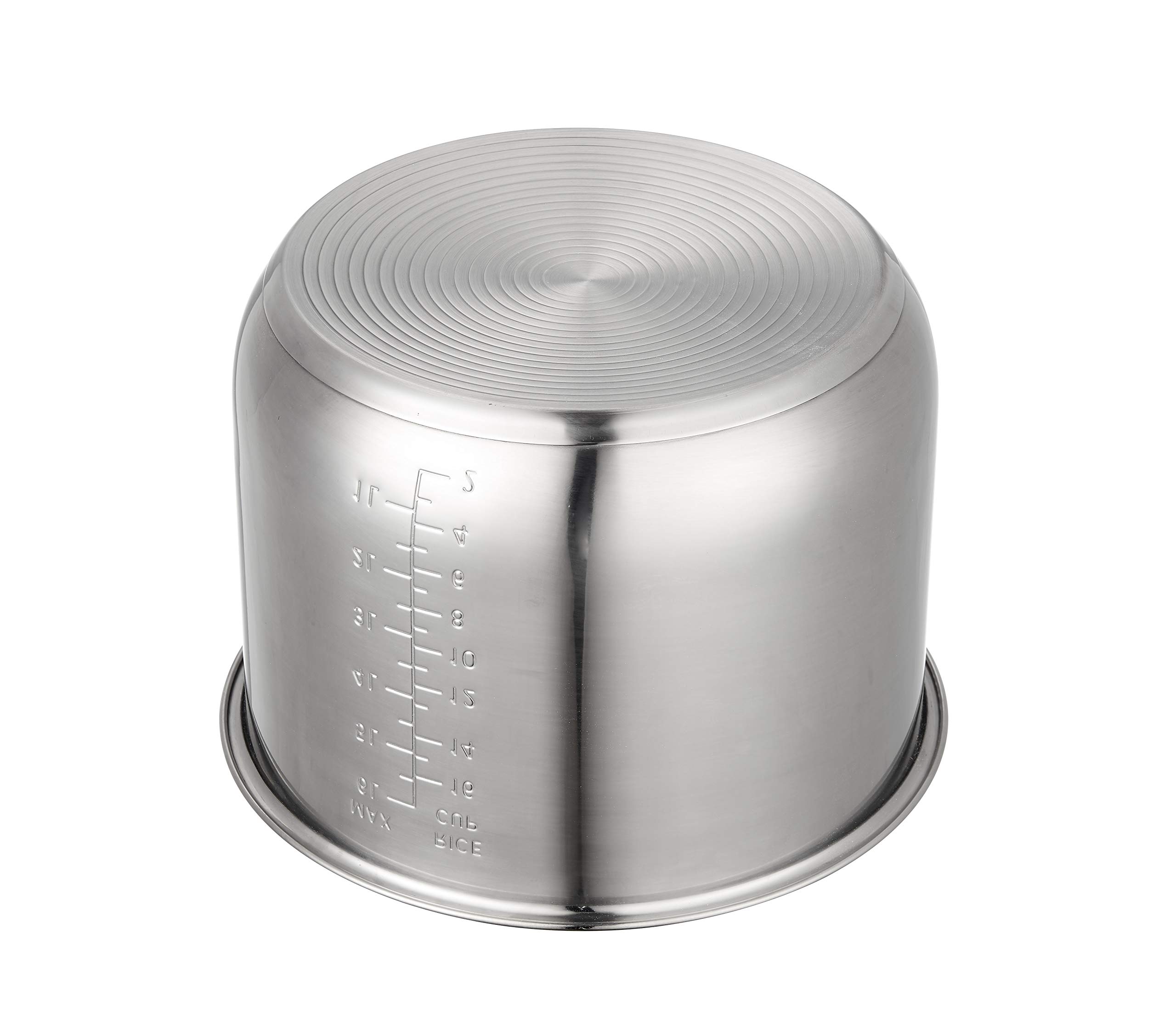 "GJS Gourmet Stainless Steel Inner Pot Compatible with 8-Quart Insignia Multi-Function Pressure Cooker Model NS-MC80SS9 (Stainless Steel, 8 Quart)". This pot is not created or sold by Insignia.