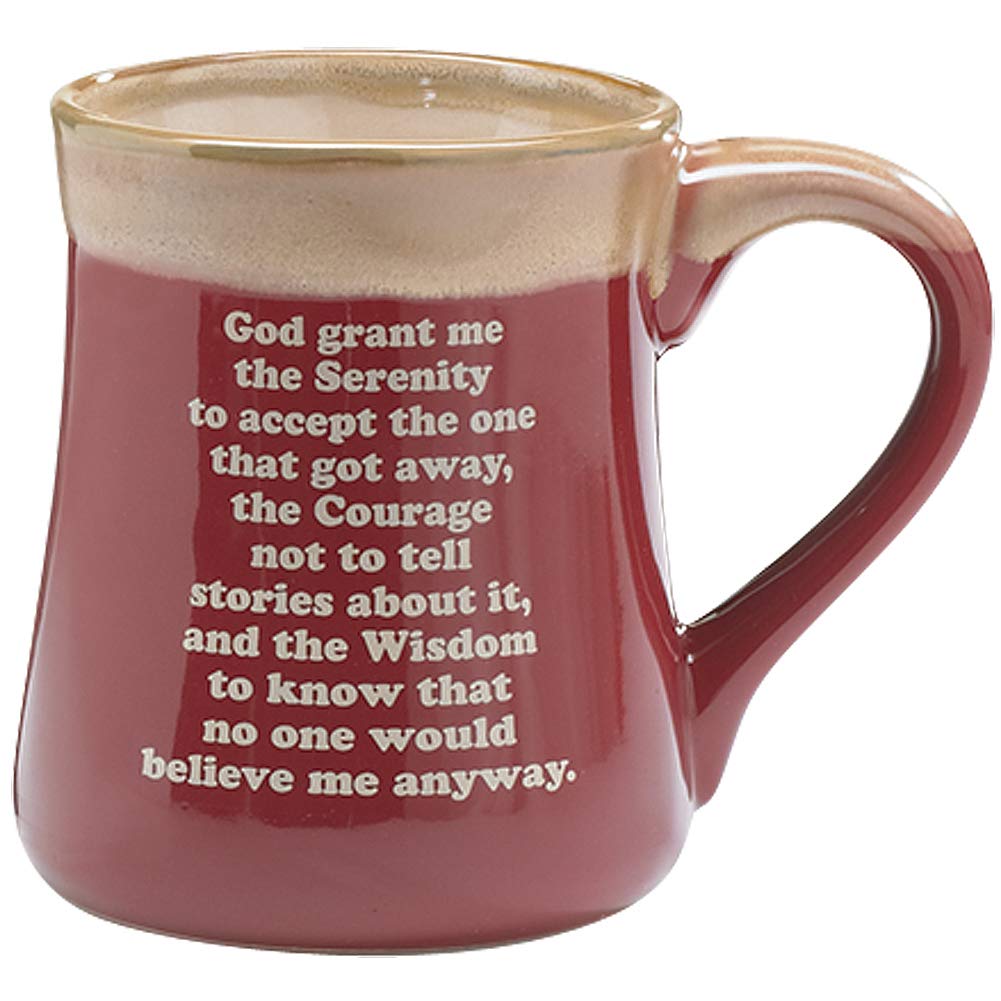 "Born To Fish" Coffee Mug with Fisherman's Serenity Prayer Great Fishing Gift