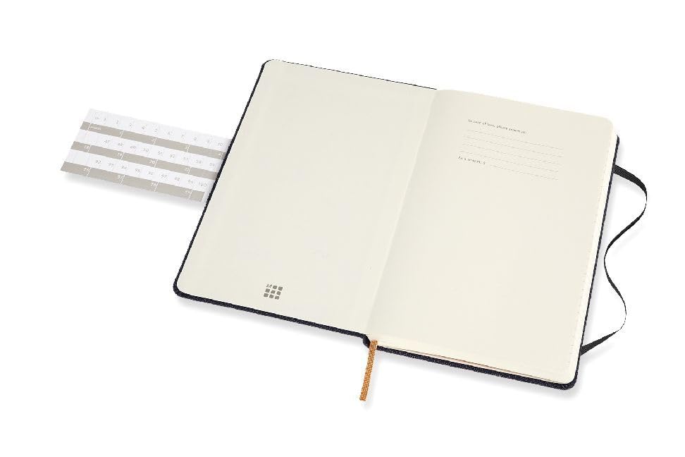 "Moleskine Limited Collection Denim Notebook, Hard Cover, Large (5"" x 8.25"") Ruled/Lined, Prussian Blue, 240 Pages" (LCDNB1QP060)