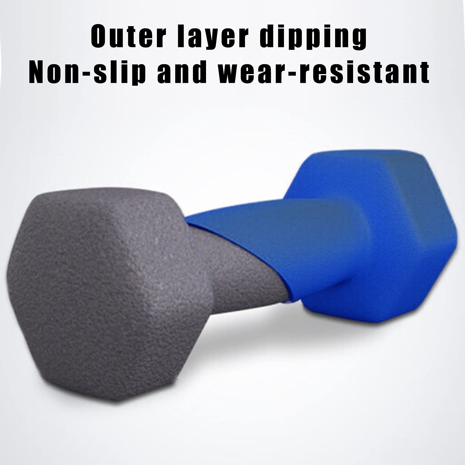 "NA" Dumbbell Sets Neoprene Coated Hand Weights Set,6/8/10/12/15 Pound Barbell (10 Pound)