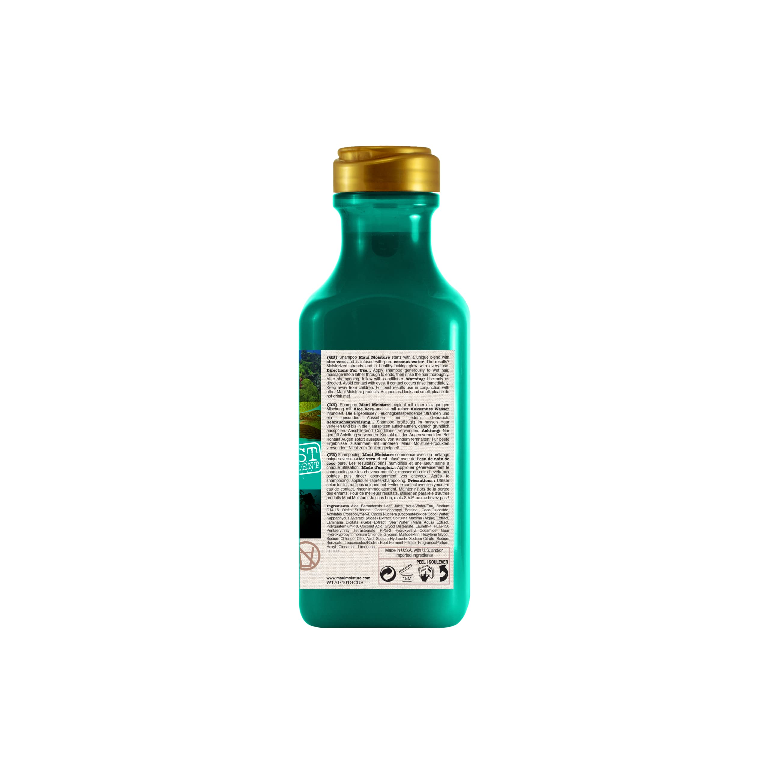 "Maui Moisture Color Protection + Sea Minerals Shampoo, Protect -Treated Tresses with Rich, Pure Algae, and Sea Kelp, Non-GMO, 13 Fl Oz"