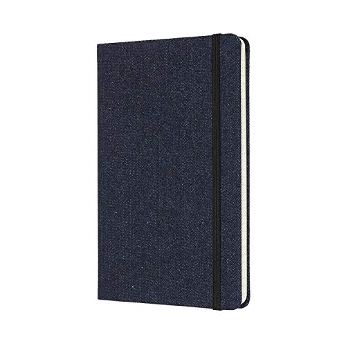 "Moleskine Limited Collection Denim Notebook, Hard Cover, Large (5"" x 8.25"") Ruled/Lined, Prussian Blue, 240 Pages" (LCDNB1QP060)