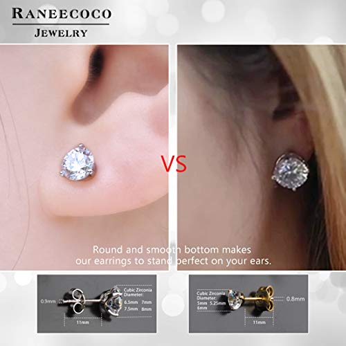 "STUNNING FLAME" 18K Gold Plated Silver Brilliant Cut Simulated Diamond Cubic Zirconia Stud Earrings(white-gold-plated-silver,2.0)