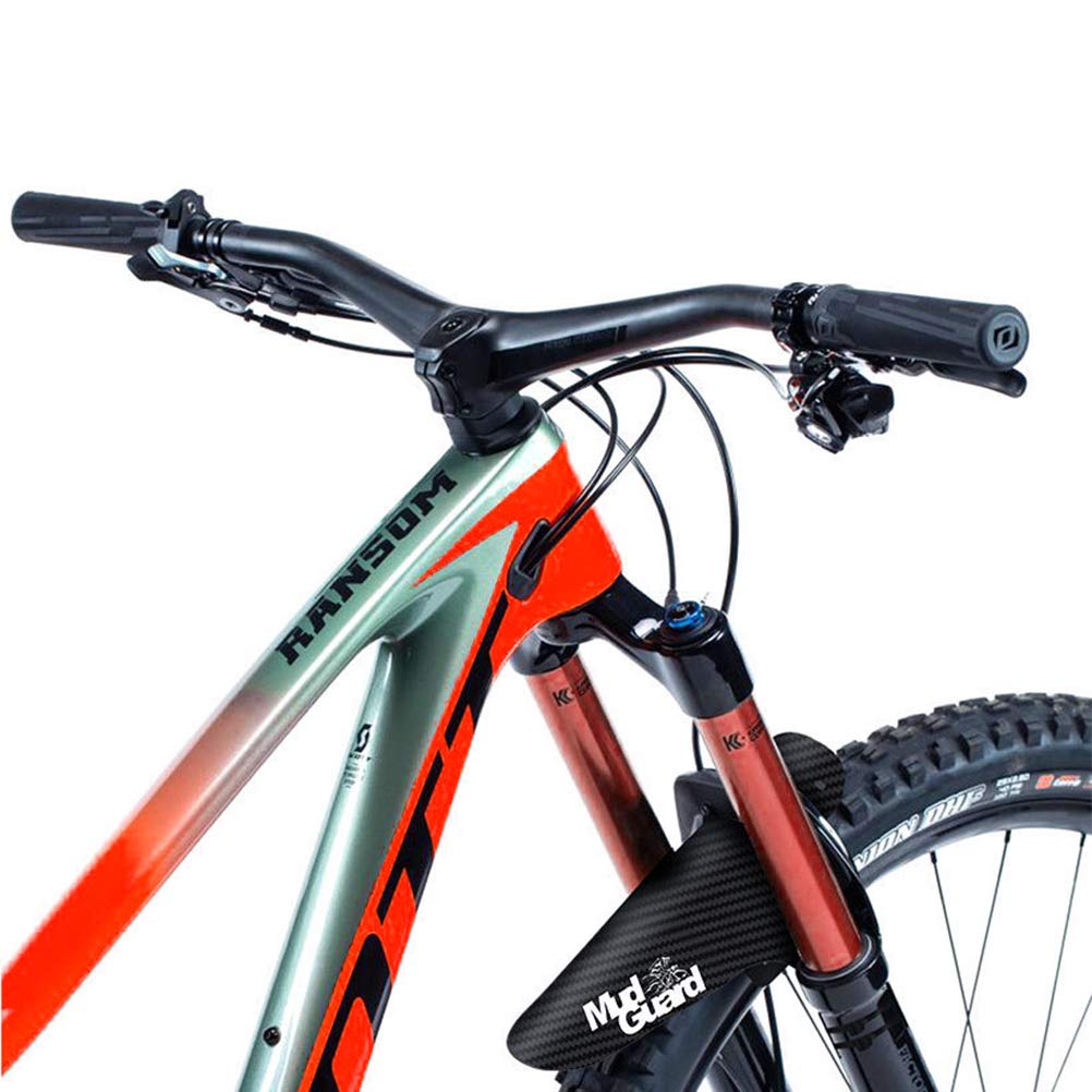 "N/A" 2PCS Mud Mountain Bike Guard,Adjustable Mountain Bike Fender, Mud Guard for MTB Mountain Bike Rear and Front, Black, One Size