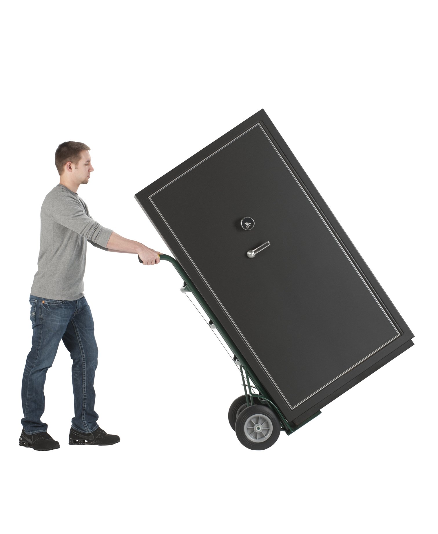 "Harper Trucks 800 lb Capacity Steel Dual Handle Heavy-Duty Hand Truck with 10"" Flat-Free Solid Rubber Wheels" (H51T86)