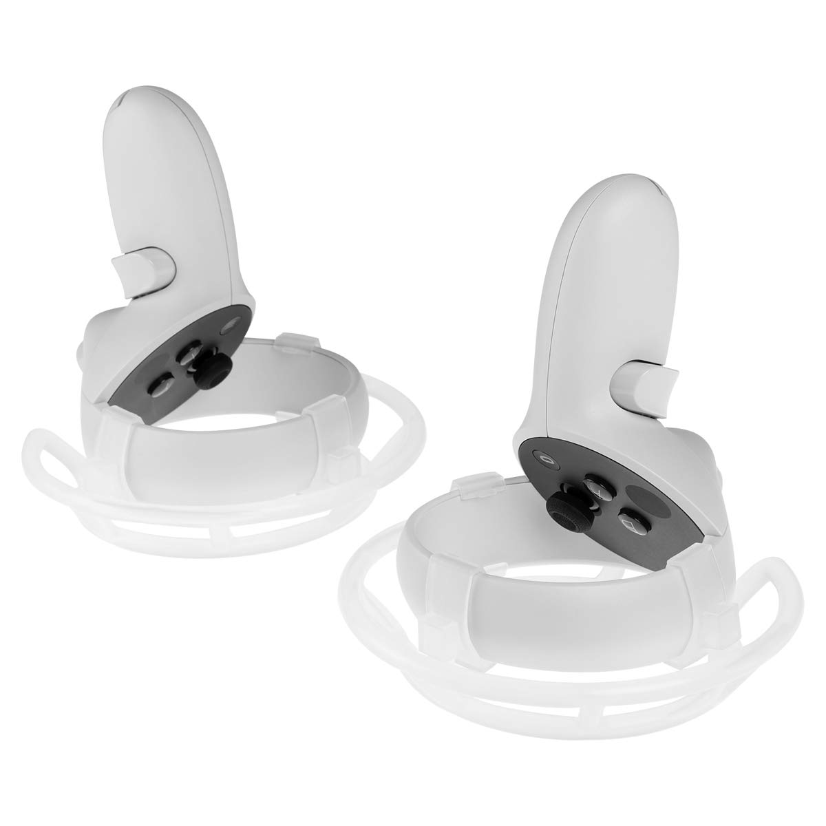 (1 Pair) Orzero Anti-Shock Controller Frame Protective Cover Compatible for Quest 2, Quest, Rift S VR - Crystal Clear