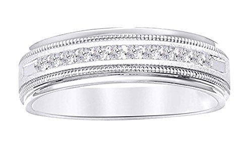 (0.5 Cttw) Round Shape White Natural Diamond Engagement Wedding Band Ring In 14K Solid White Gold, Size-9