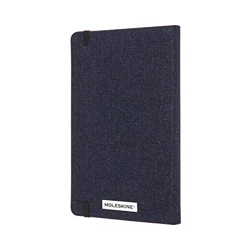 "Moleskine Limited Collection Denim Notebook, Hard Cover, Large (5"" x 8.25"") Ruled/Lined, Prussian Blue, 240 Pages" (LCDNB1QP060)