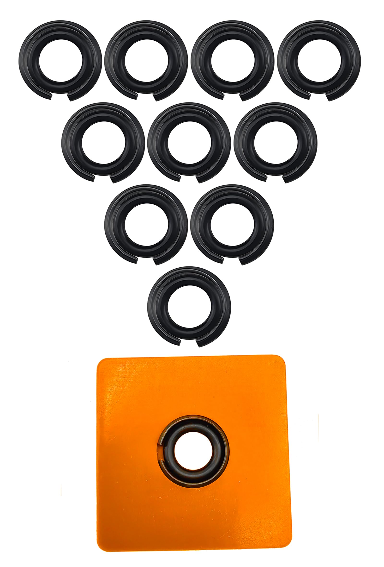 (10 Sets) 3/8" Impact Wrench Retaining Rings Clip with O-Ring, Compatible with Milwaukee Electric/Pneumatic Impact Cordless Wrench, Retainer Ring Anvil Install Tool Included