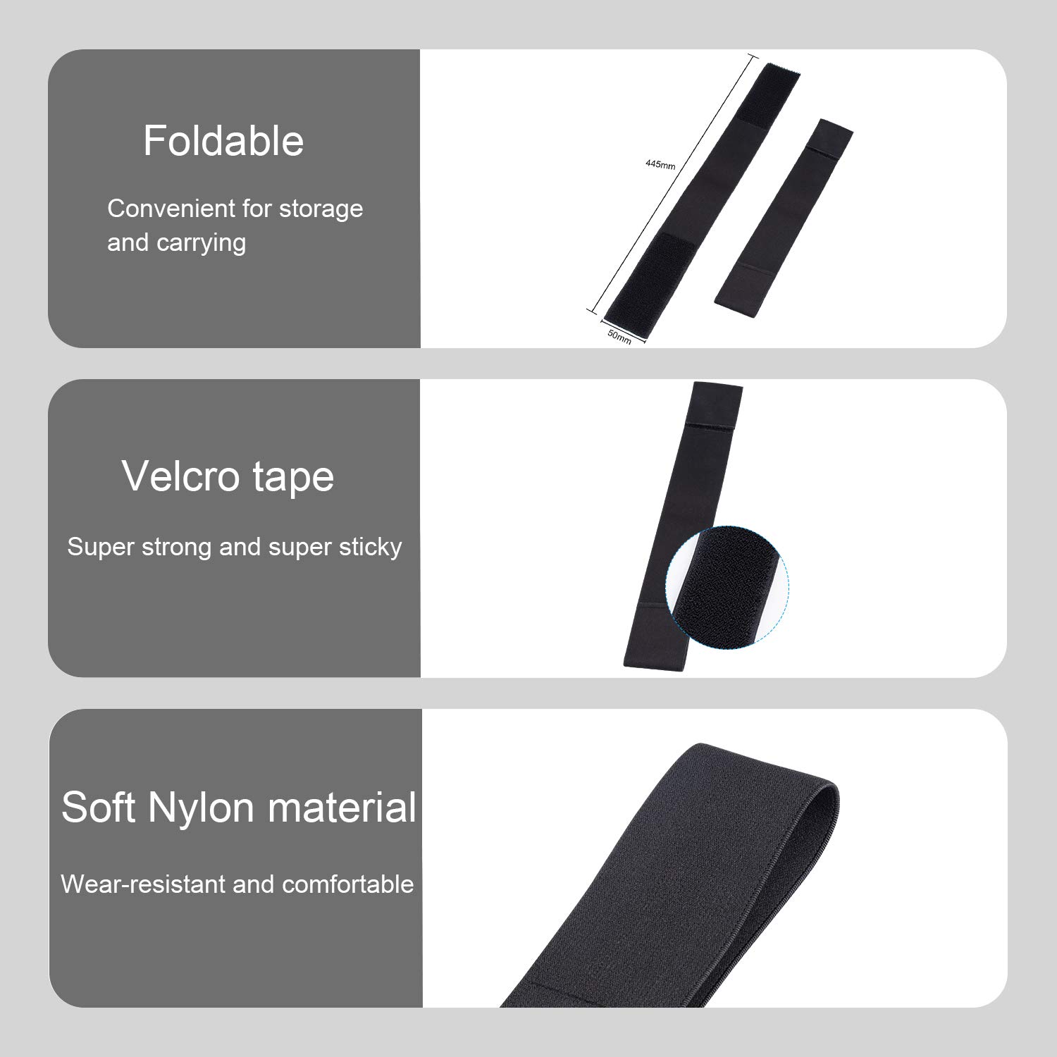 (1 Pack) Orzero Stretch Belt Compatible for Quest 2, Quest, Headband Head Strap for VR Headset - Black