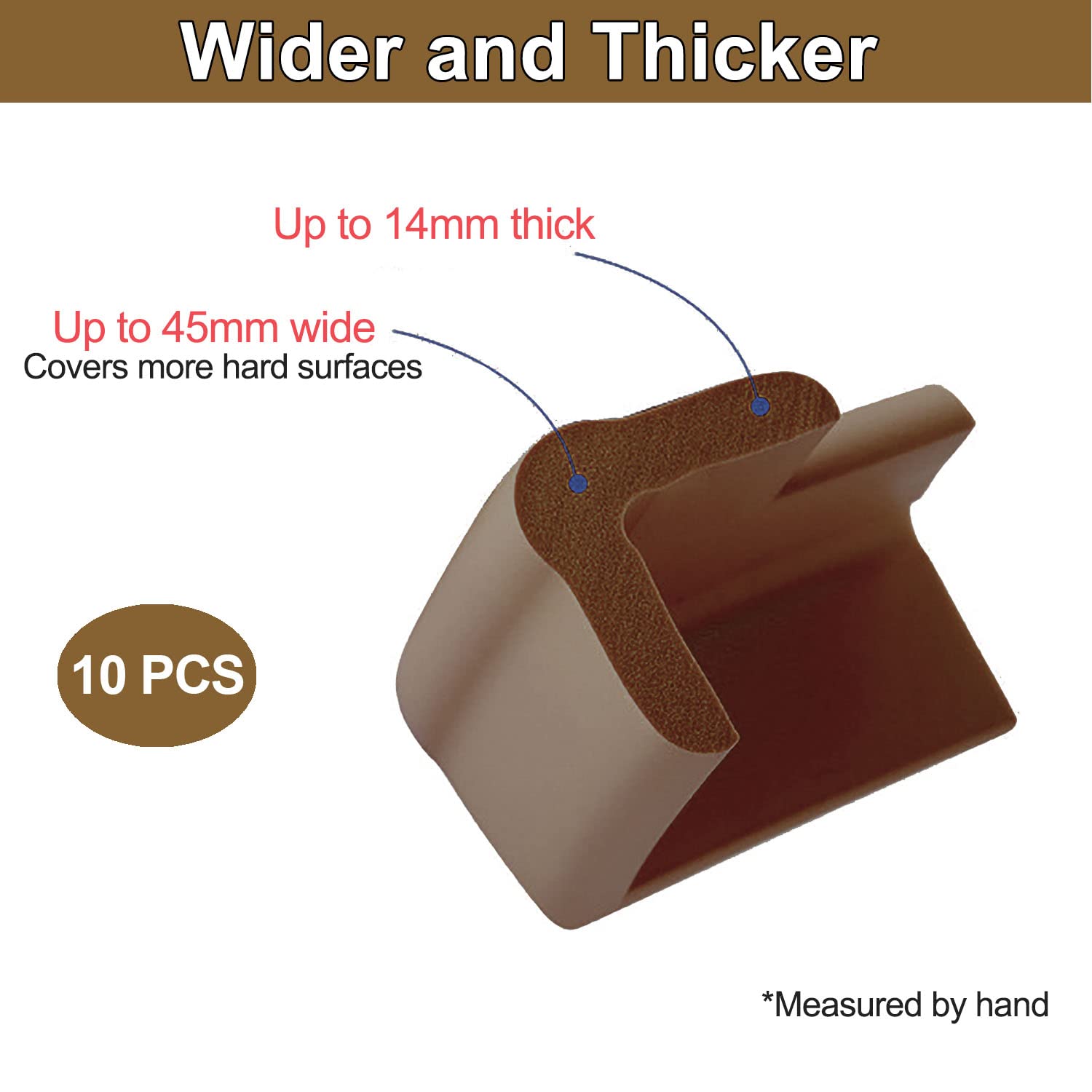 (10 Pack) Corner Protectors for Kids, Upgraded Foam Soft Corner Guards Baby Safety Furniture Table Sharp Corner Protection, Pre-Taped for Direct Use