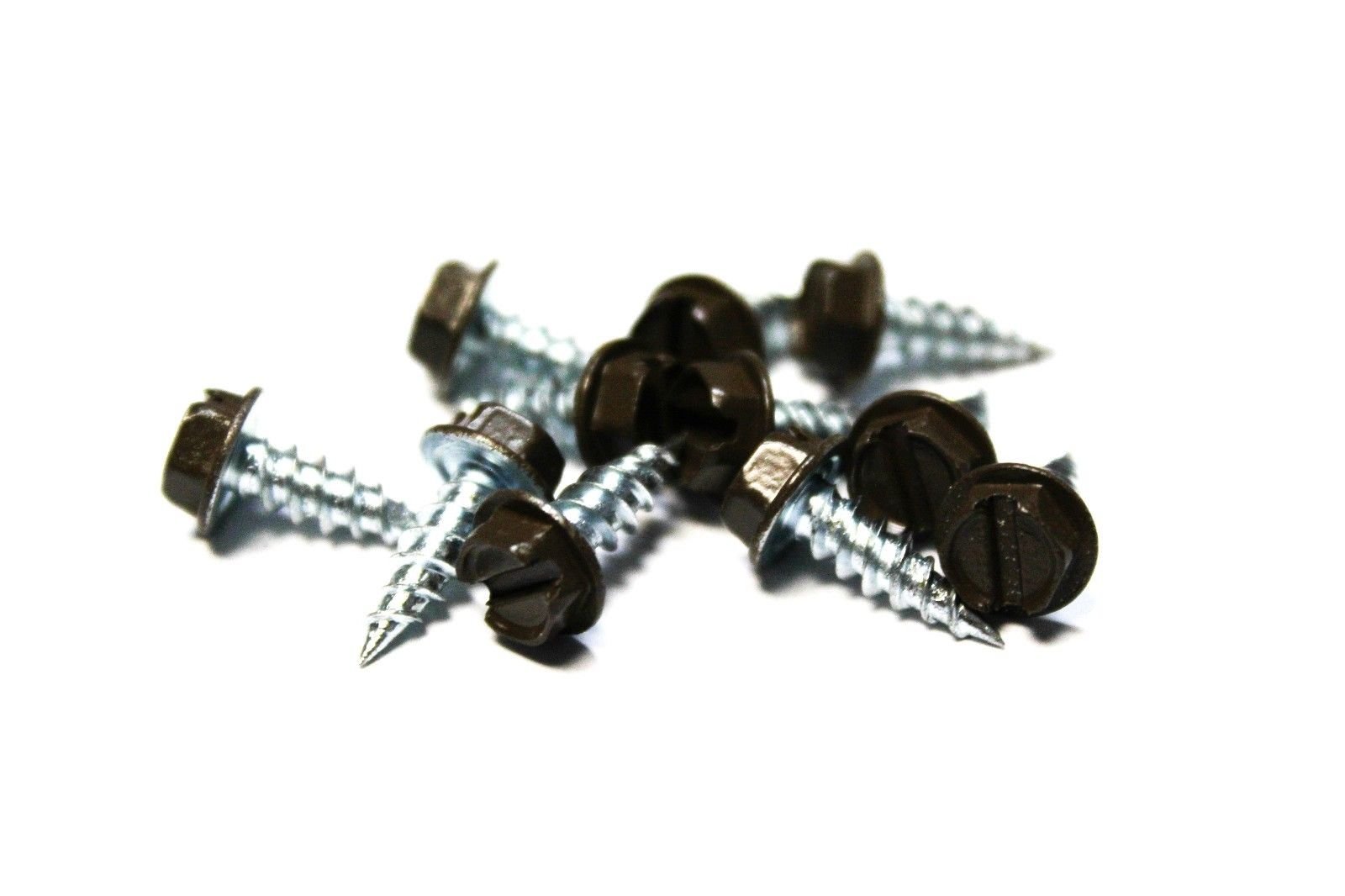 (100) 8 X 1/2 Slotted Hex Head Slotted Screws (Beaver Brown)