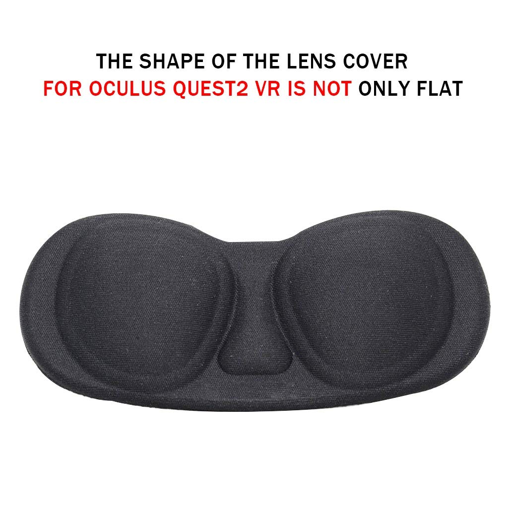 (1 Pack) VR Lens Protective Cover Dust Proof Cover for Oculus Quest 2,anti-scratch Anti-dust Washable Protective Sleeve - Black