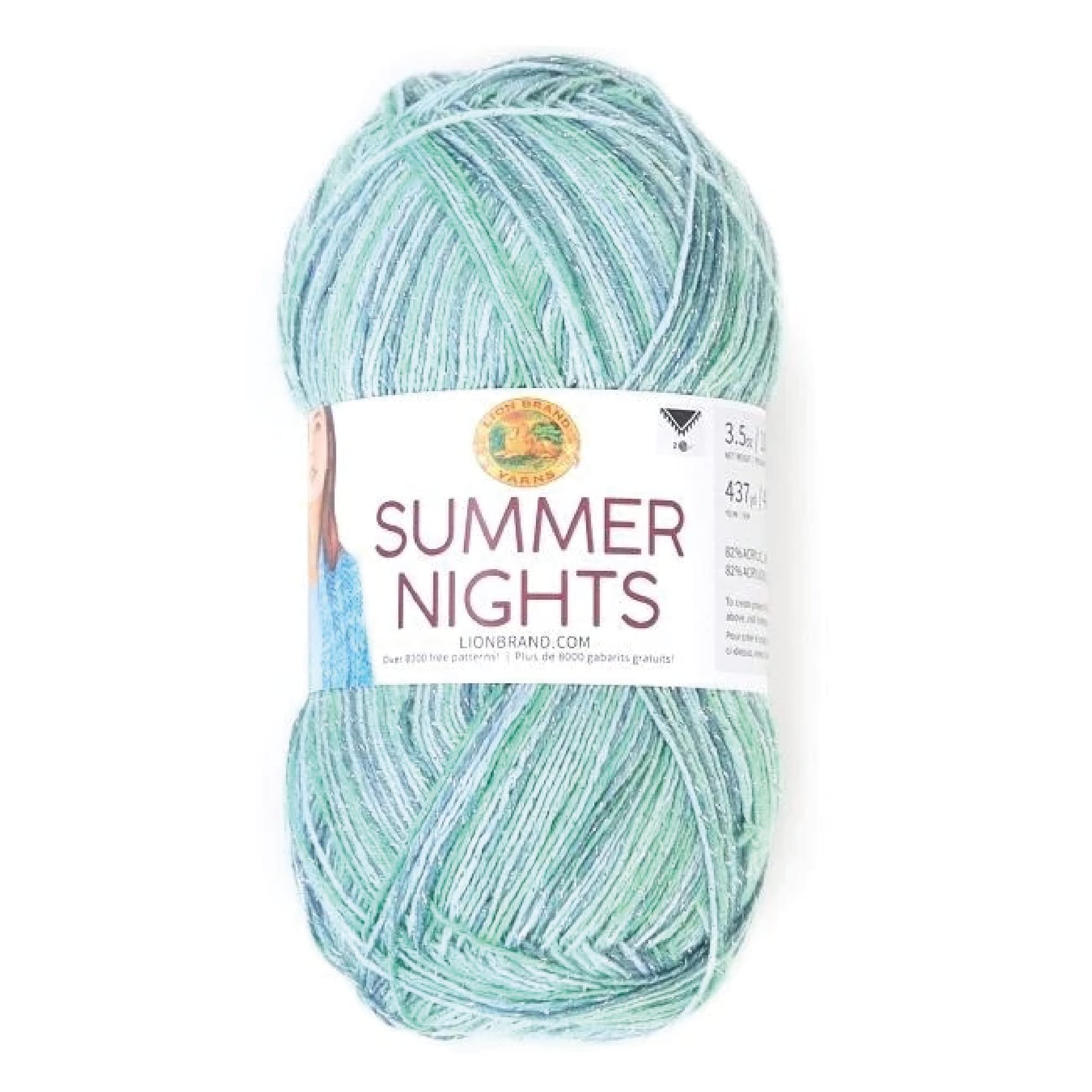 (1 Skein) Lion Brand Yarn Summer Nights Yarn, Treasure Island