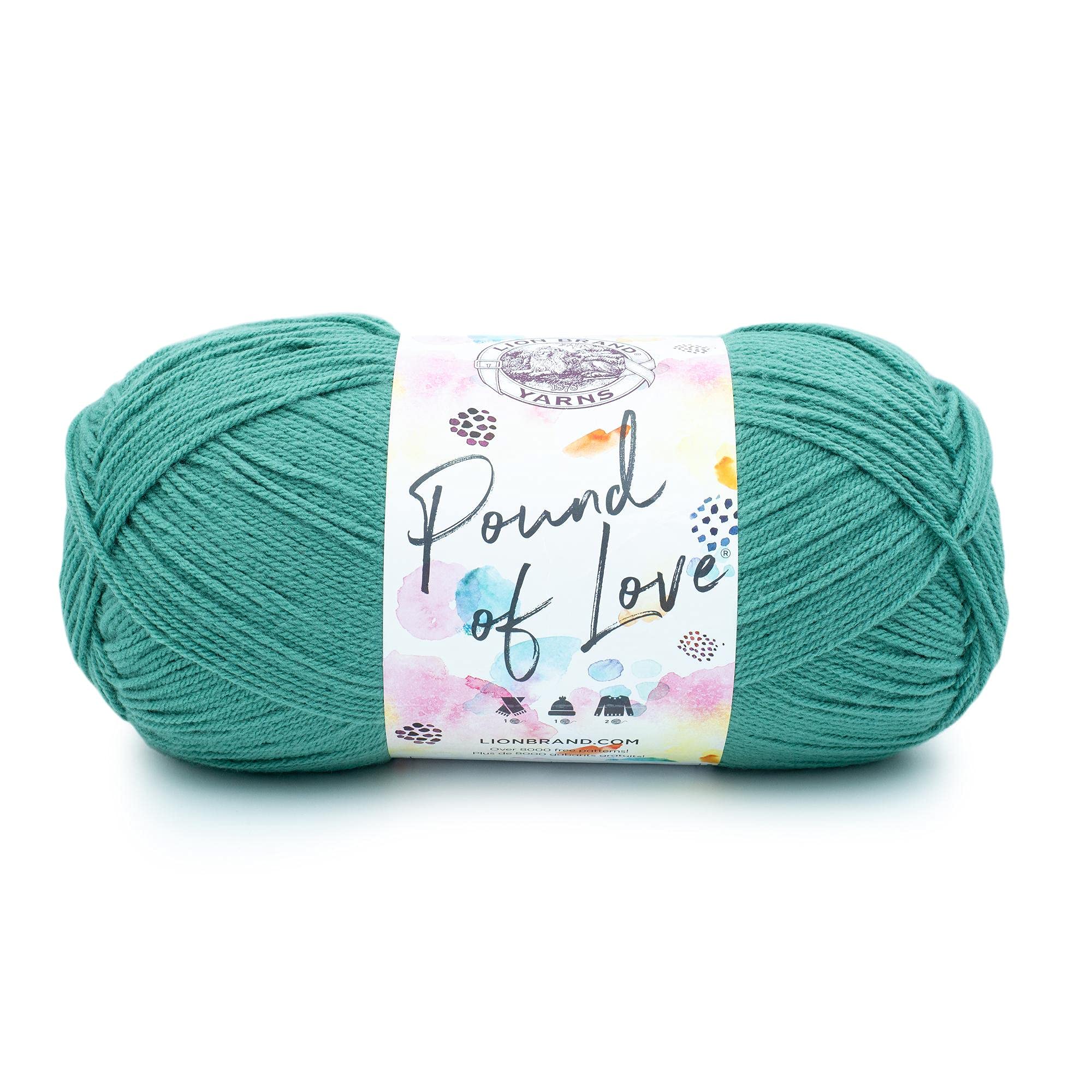 (1 Skein) Lion Brand Yarn 550-173AB Pound of Love Yarn, WaterfallF
