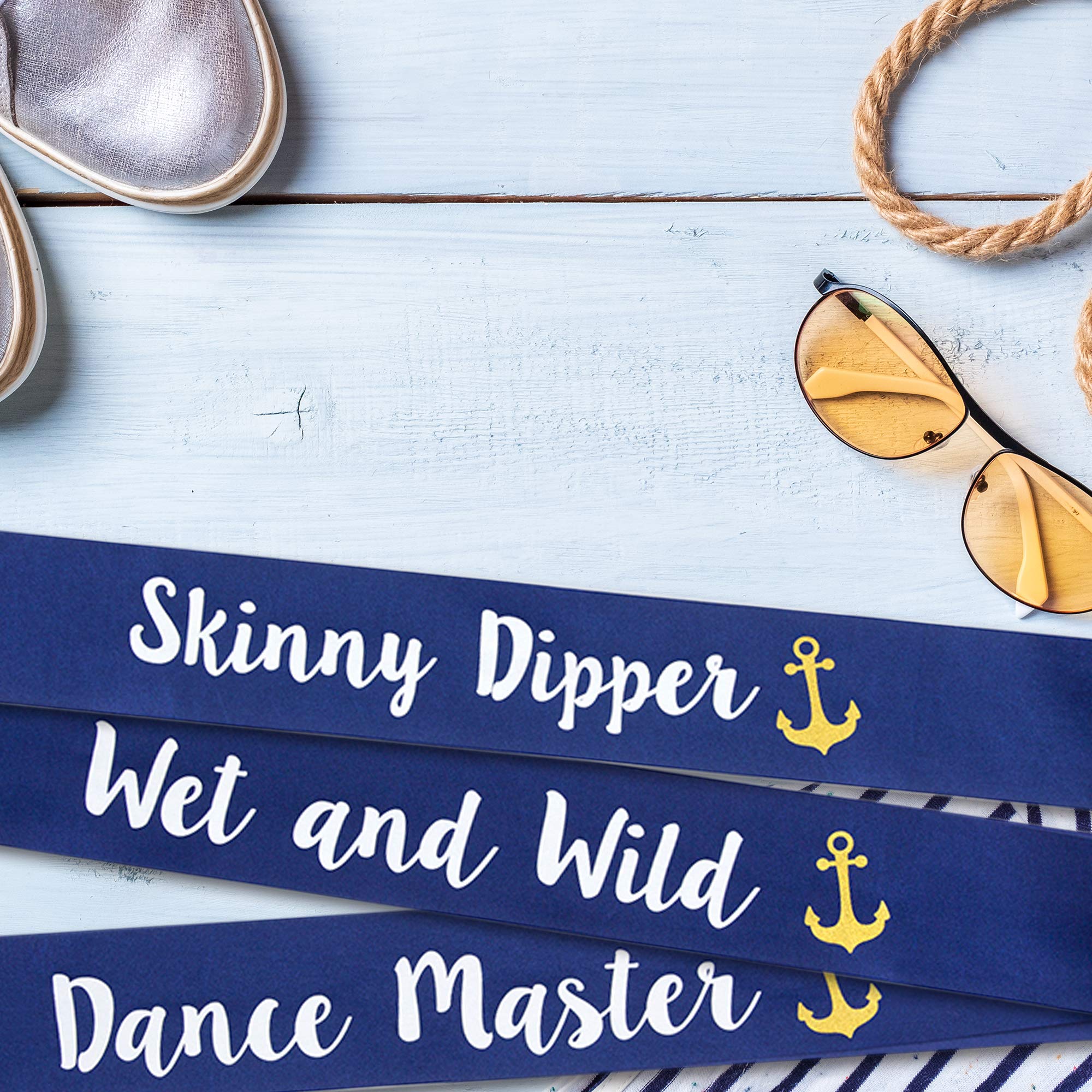 “Last Sail Before The Veil” Bachelorette Sashes | 12 Pack | 1 Bride to be Sash and 11 Bride Tribe Sashes with Fun Nautical Phrases
