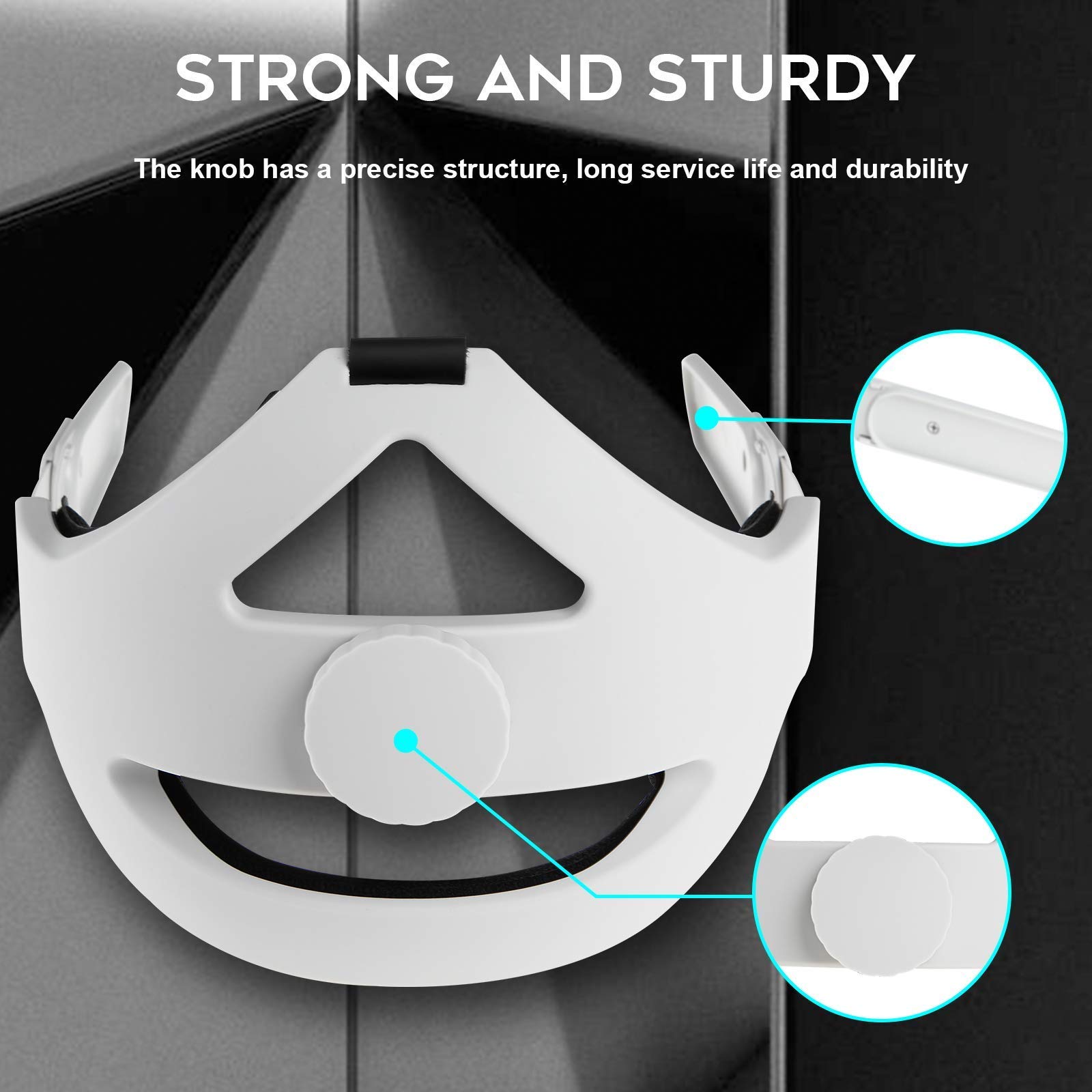(1+1) Seltureone Head Strap Compatible for Quest 2, Replacement for Elite Strap, Reduce Pressure for Quest 2 Headset, with VR Lens Protect Cover Dust Proof Cover, Black
