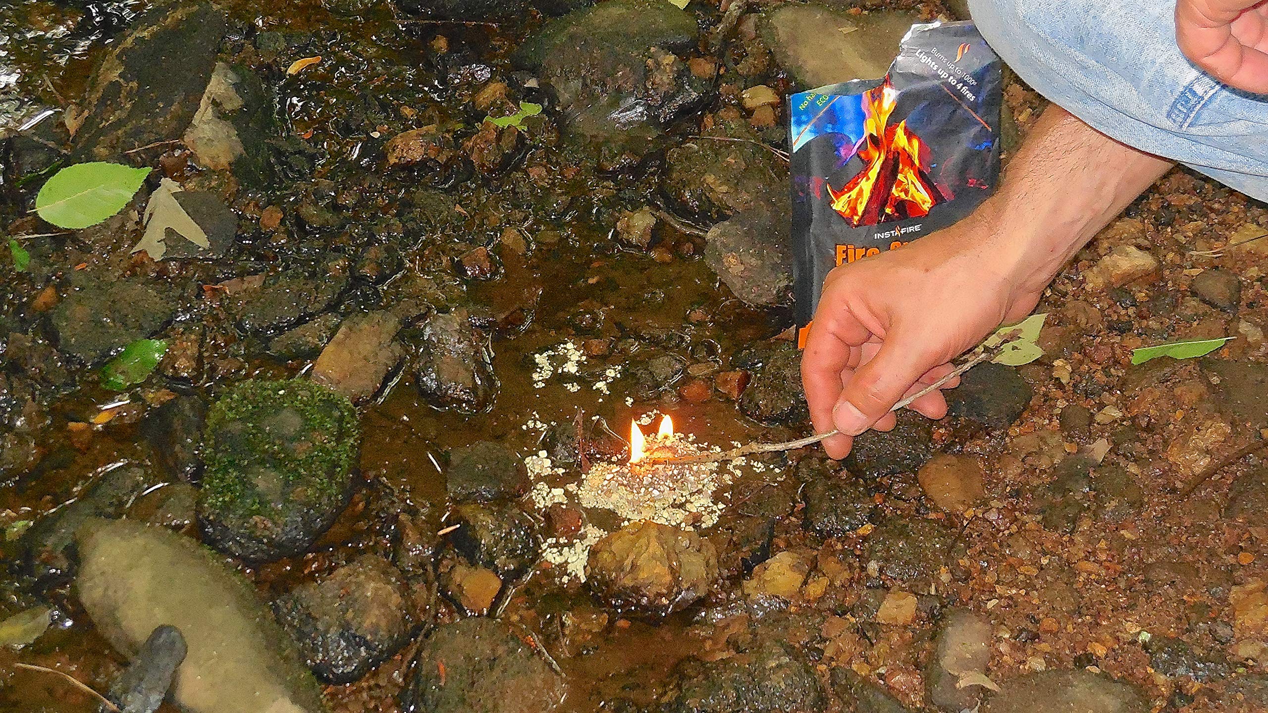 (10 Packs) Insta-Fire Fire Starter, Awarded 2017 FIRE Starter of The Year - All Natural, No Harmful Chemicals, Burns up to 1000º for Over 10 min. Lights up to 40 Total Fires