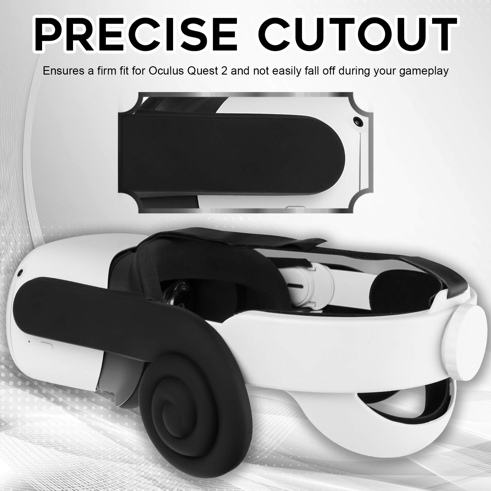 (1 Pair) Orzero Silicone Earmuffs Compatible for Quest 2, Quest VR Headset, Enhanced Sound Reduce Noise Soft and Comfortable - Black