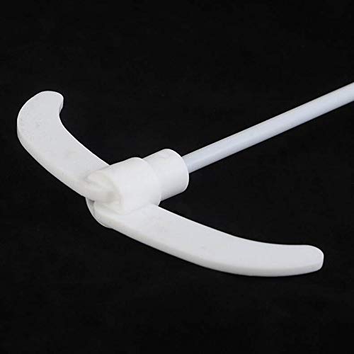 (450MM) / 17.7 Inches PTFE Coated Stainless Steel Electric Overhead Stirrer Mixer Shaft w/Foldable Paddle Blade Stirring Rod Lab Utensils Supplies (7mm Diameter)