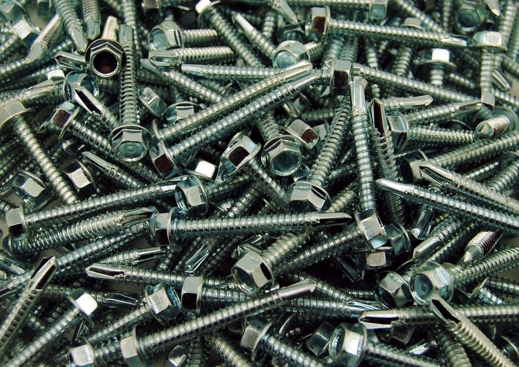 (250) Hex Washer Head 1/4 x 2 Self-Drilling Tek Screw IHW #14