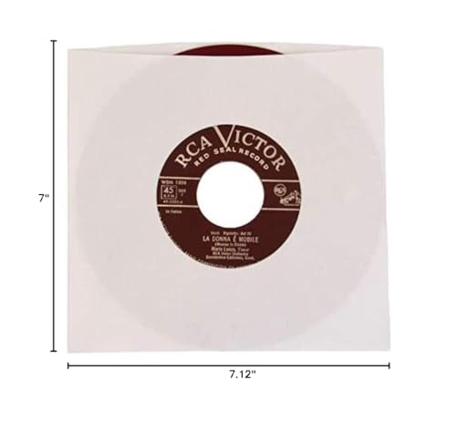 (1000) Archival Quality Acid-Free Heavyweight Paper Inner Sleeves for 7" Vinyl Records #07IW