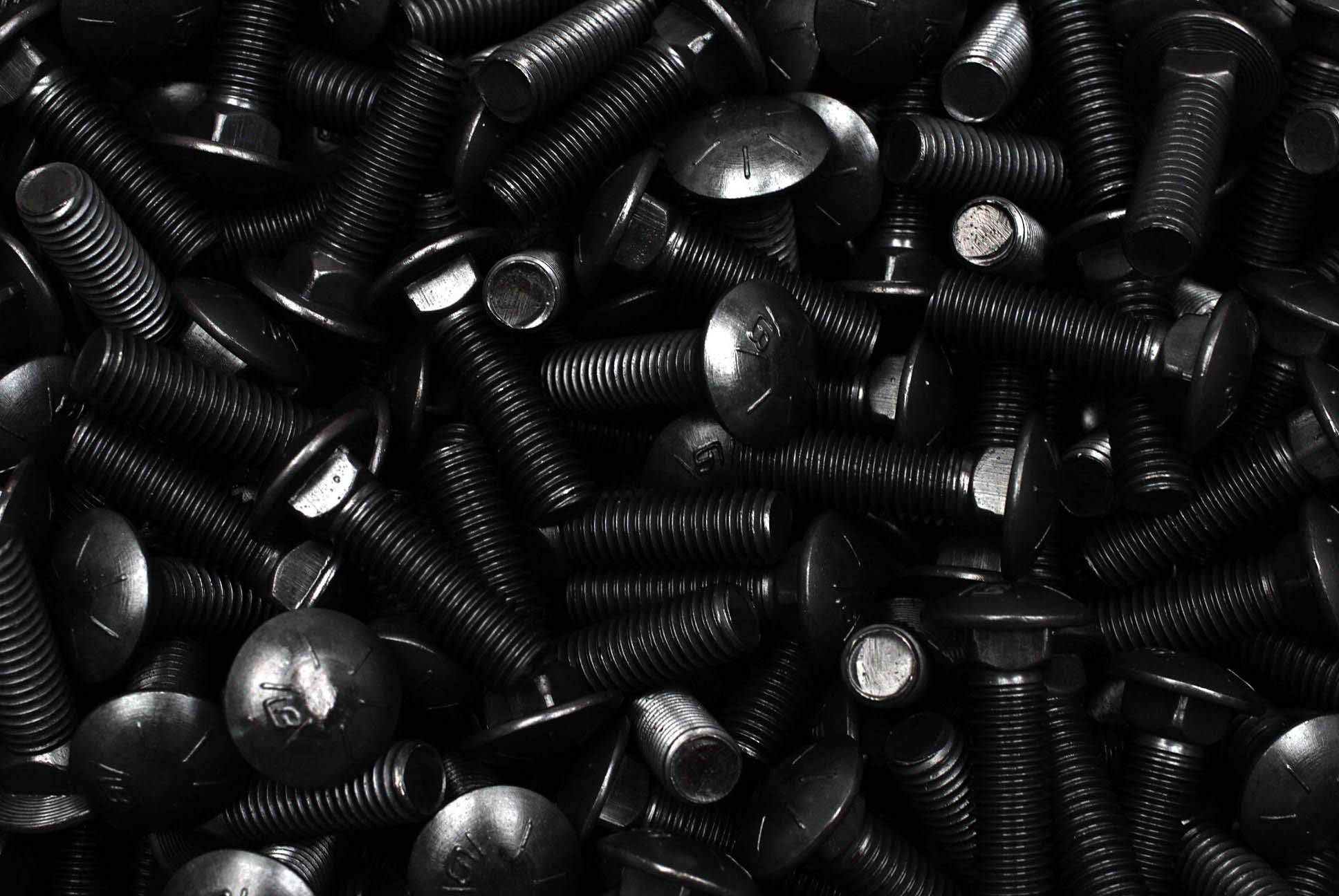 (50) Grade 8 Carriage Head Bolts 1/2-13 x 1-3/4 Plain Finish Unplated