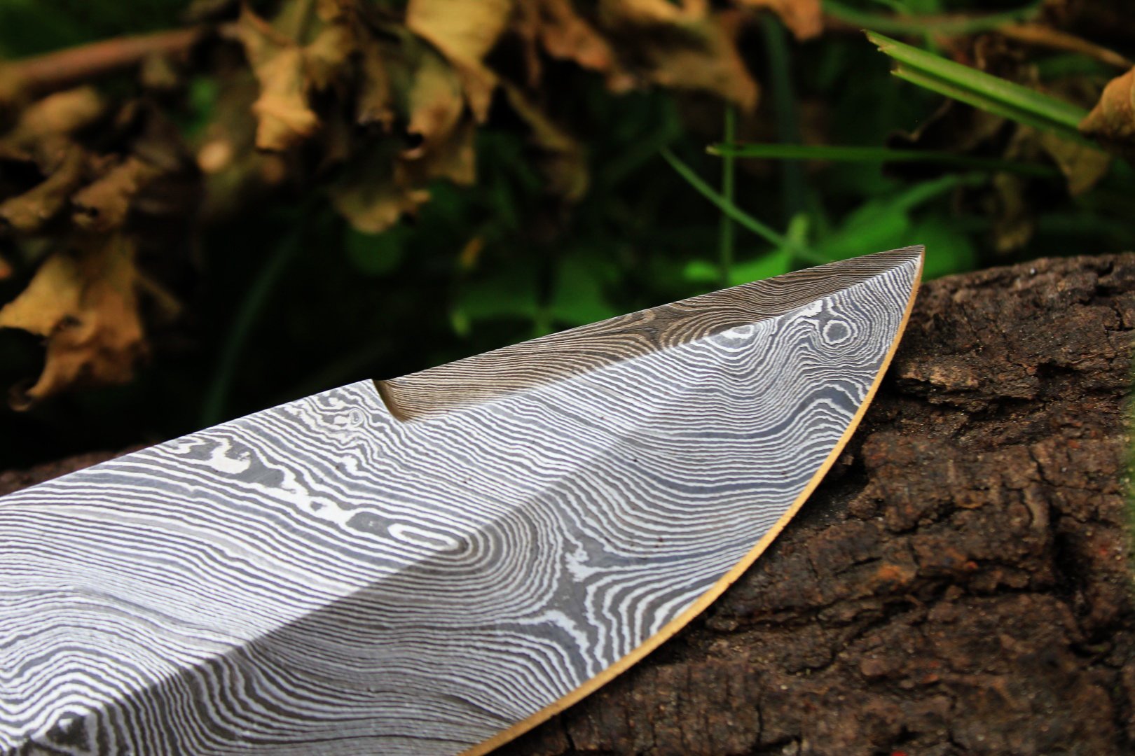 (12 8/8) DKC-192 Spirit Hunter Damascus Hunting Handmade Knife Fixed Blade 9 oz 9" Long 4.5" Blade