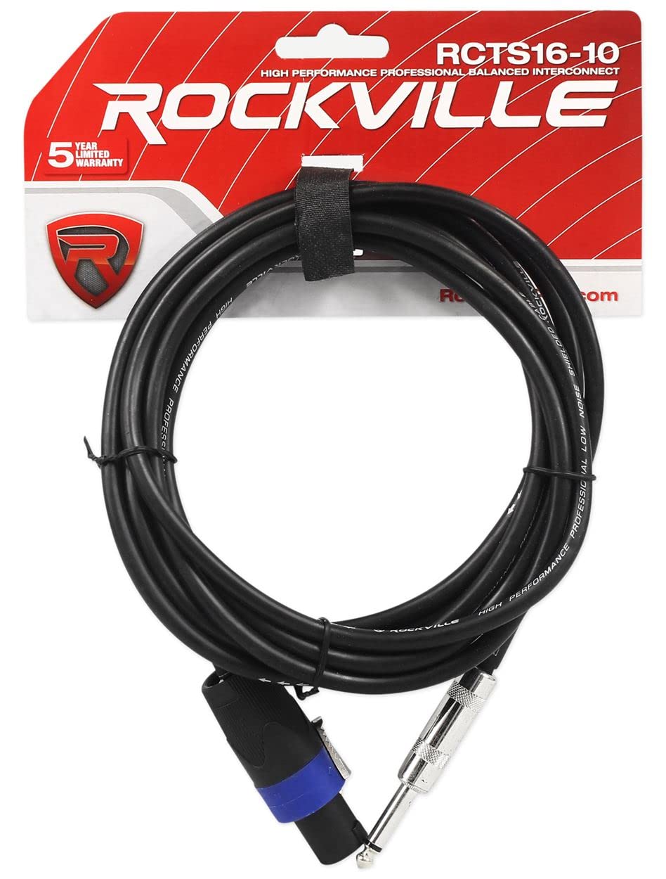 (2) Rockville RSG15.4 15" PA Speakers + Rockville RPA9 Amp + Stands+Cables+Case