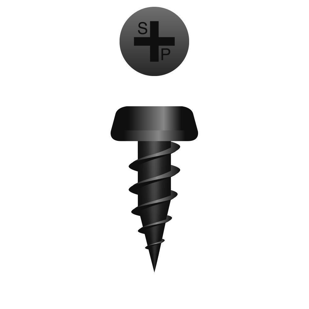 (10000) 7x7/16 Phillips Pan Head Black Phosphate Coated Framing Screw #137999