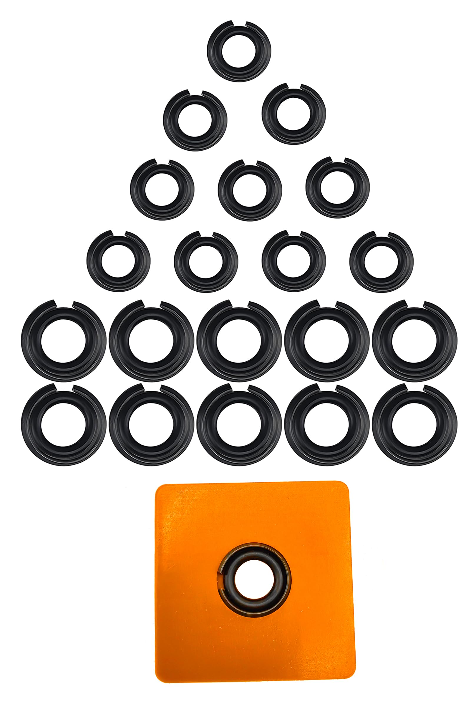 (10+10Sets) 1/2" and 3/8" Impact Wrench Retainer Rings Clip with O-ring, Compatible With Milwaukee Electric/Pneumatic Type Impact Wrench, Including Anvil Retaining Ring Install Tool