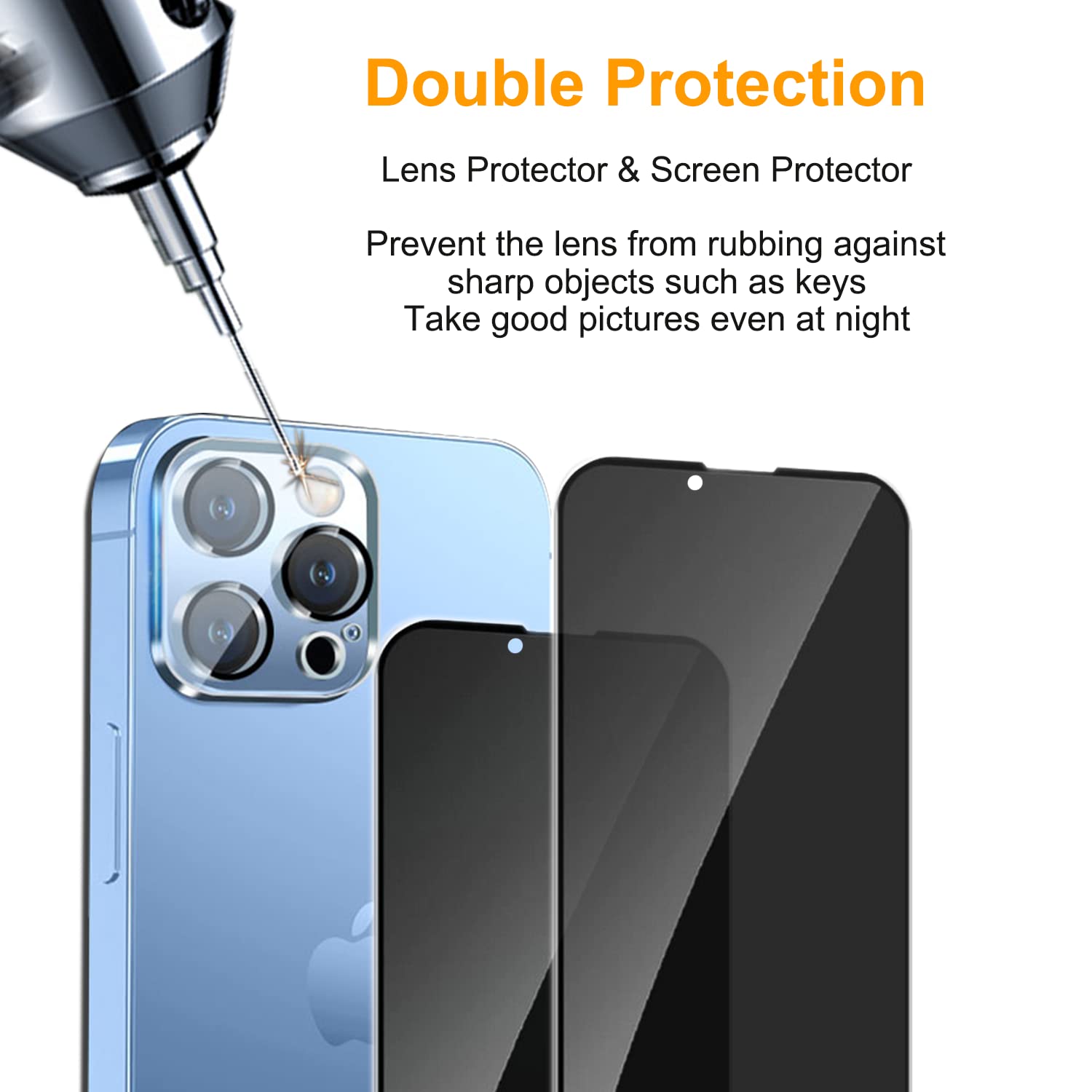 (2 Pack) pehael Privacy Screen Protector for iPhone 12 Pro Max (6.7 inch) Anti Spy Tempered Glass, Anti Scratch, Bubble Free