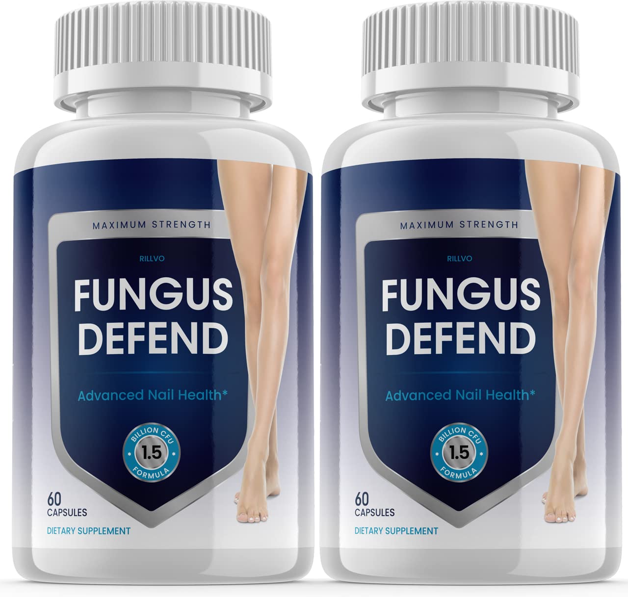 (2 Pack) Fungus Defend Pills Supports Strong Healthy Nails Supplement Advanced Formula (120 Capsules)